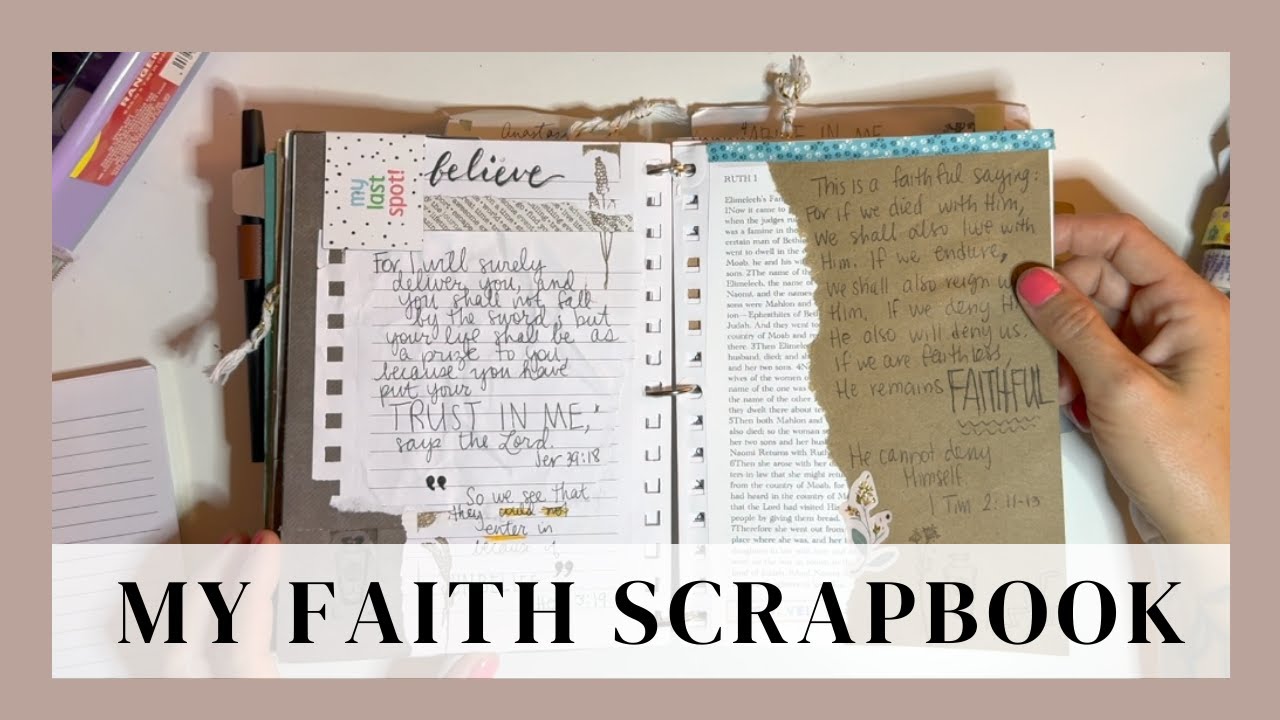 Scripture writing bible verses in my faith scrapbook prayer journal ...