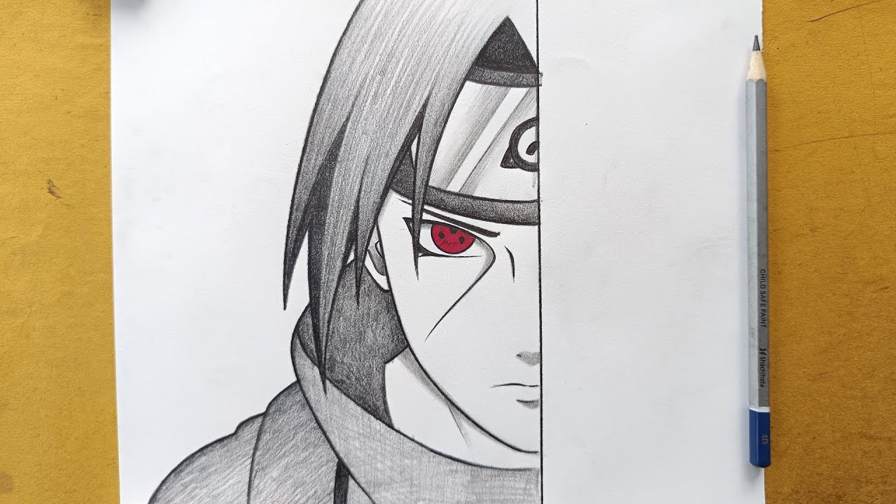 How to draw Itachi Uchiha from (Naruto shippuden) || Anime drawing ...