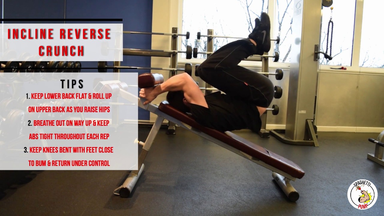 Incline Reverse Crunch - YouTube