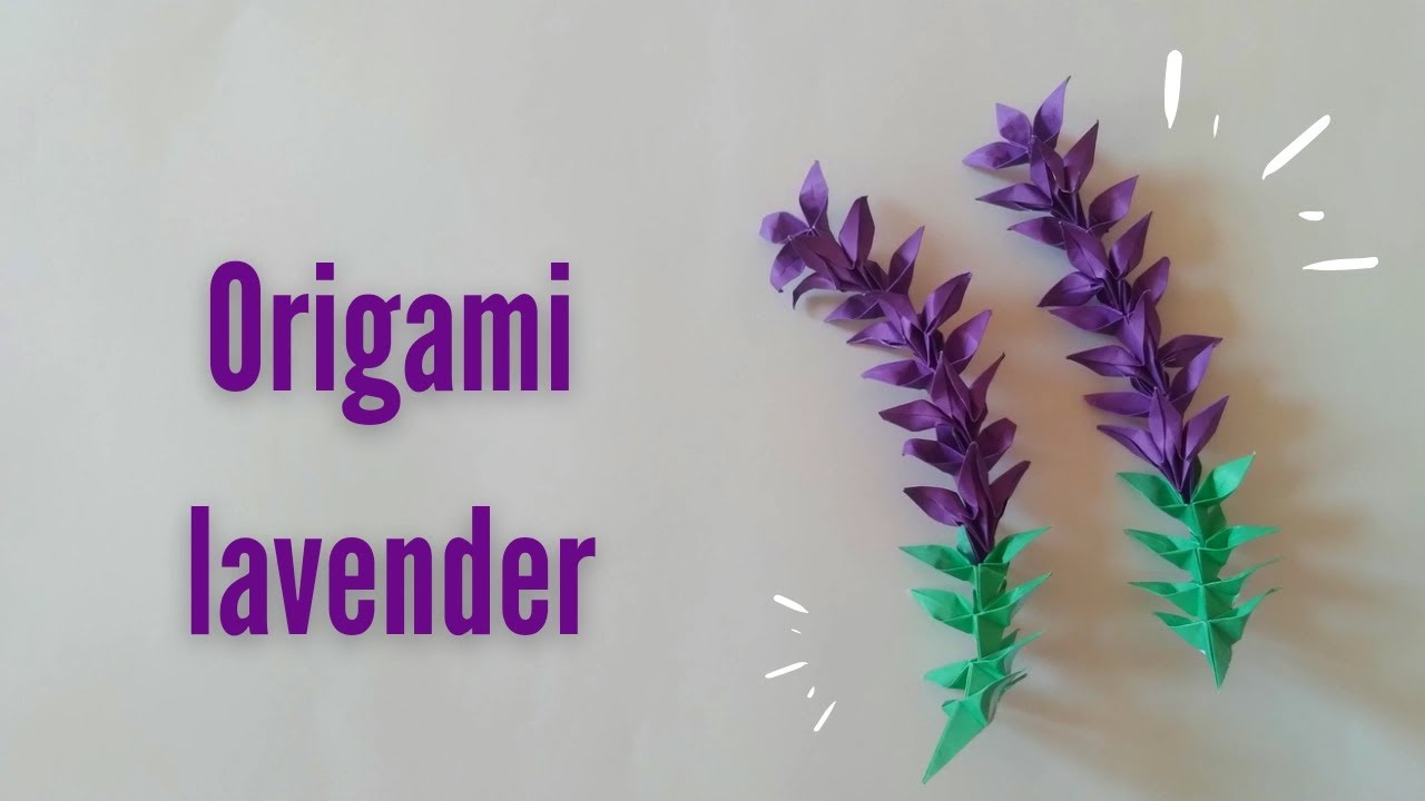 Lavender flower origami training (in 4 minutes) /paper flower - YouTube