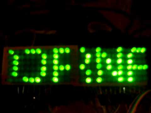 DISPLAY 24X6 LED MATRIX - YouTube