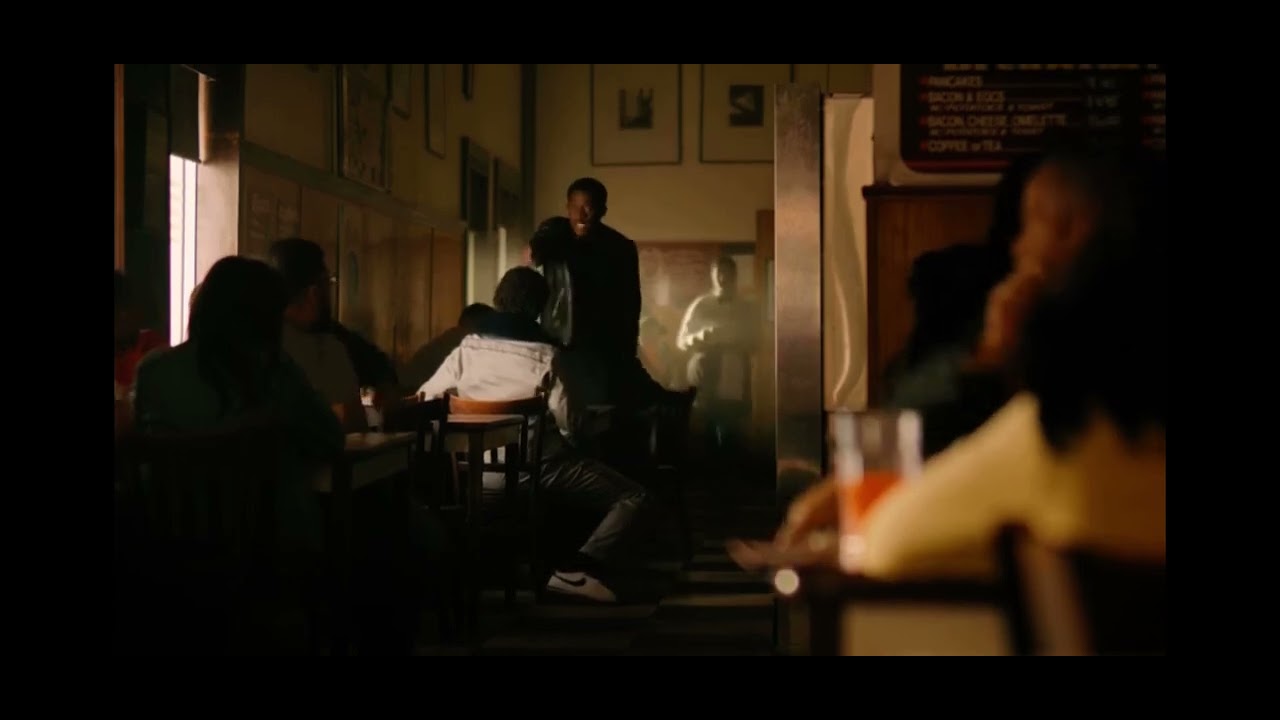 Franklin And His Uncle Jerome Fight Scene In Restaurant Snowfall Season ...