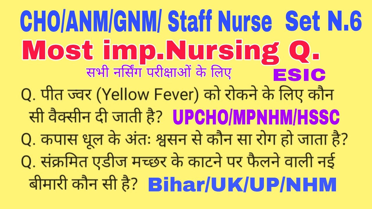 ANM/CHO/Staff Nurse- Nursing Exams Solved Questions and Answers ...