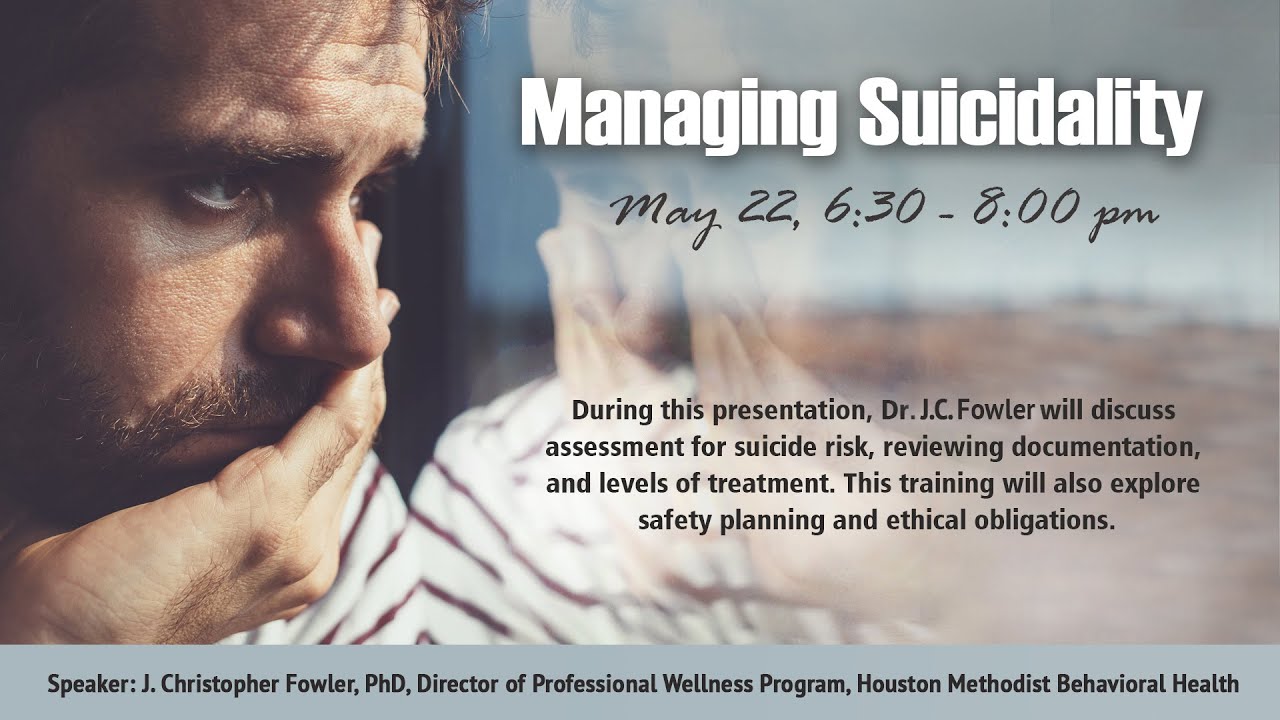 HHCI Seminars - Managing Suicidality - YouTube