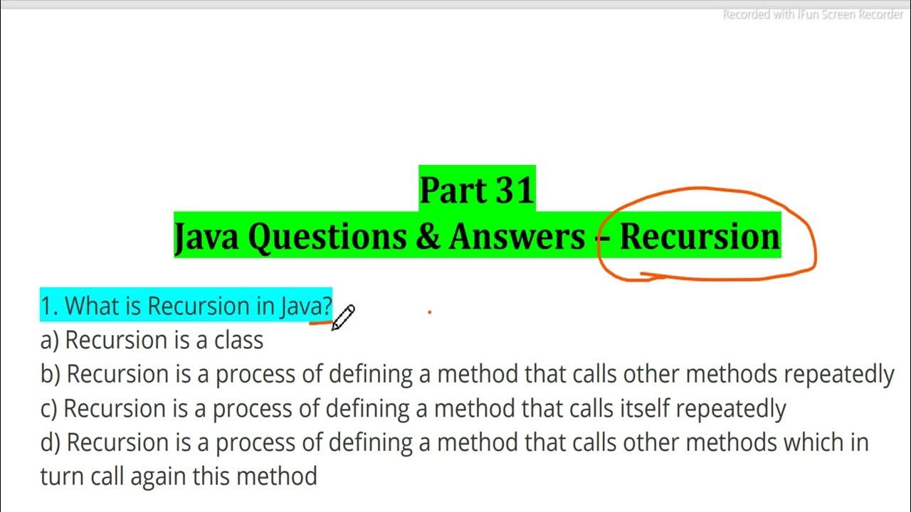 31 Java Recursion MCQ For Interview Placement Exam YouTube 31-java-recursion-mcq-for-interview-placement-exam-youtube