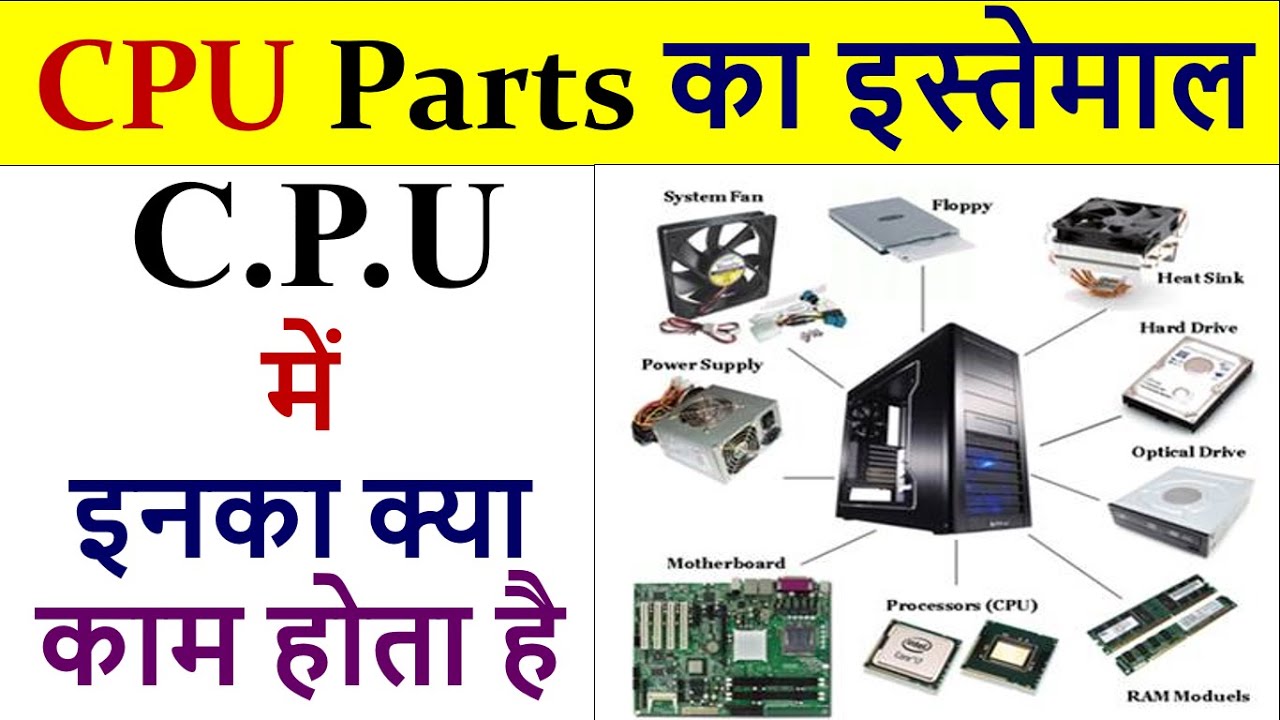 CPU Internal Components | HardDisk, RAM, MOTHERBOARD, SMPS etc ...