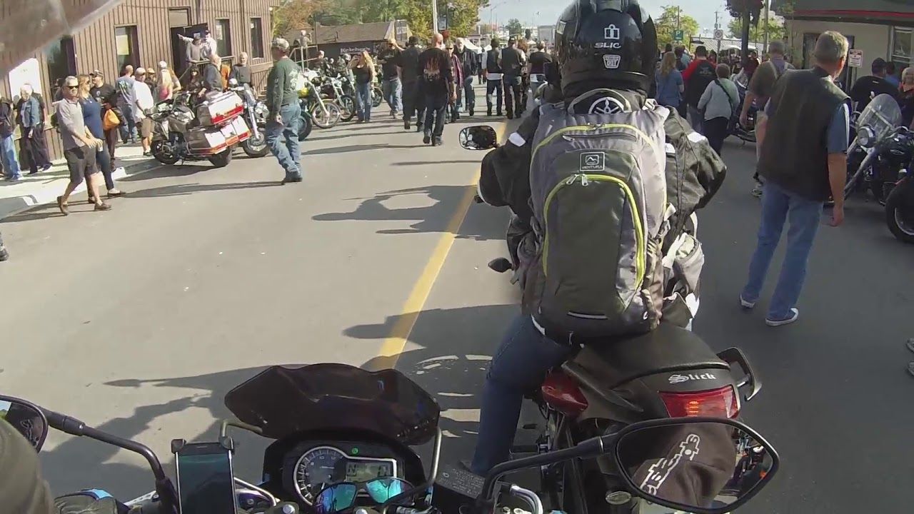 Main St Port Dover Friday13 2017 Biker rally - YouTube