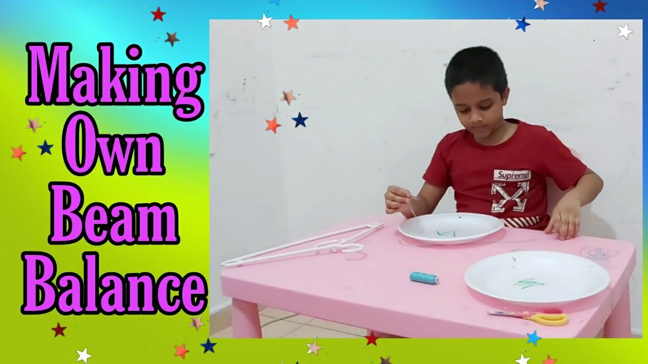 DIY Balance Beam|making Beam balance for kids|How to make balance scale ...