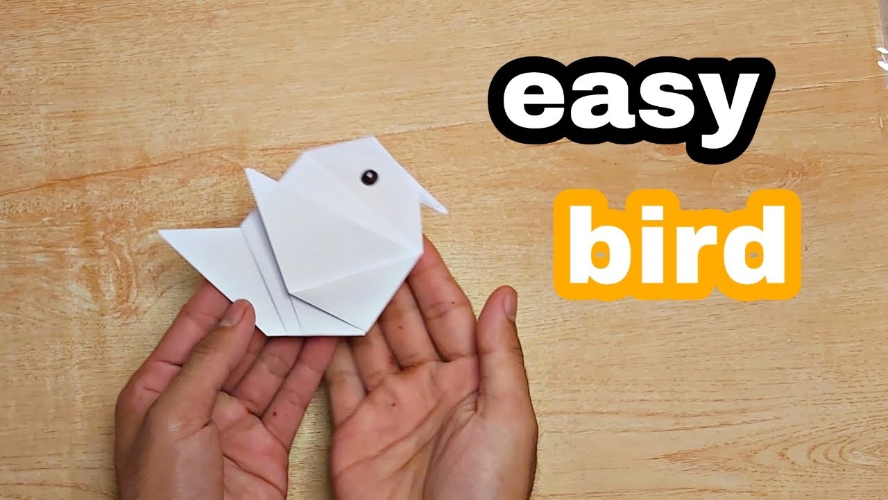 como hacer un pajaro de origami facil para kinder tutorial || papel na ...