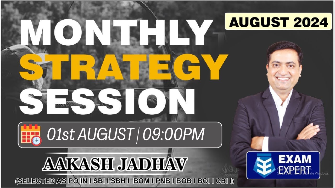 Monthly Strategy Session (Hindi) || August 2024 || Aakash Jadhav - YouTube