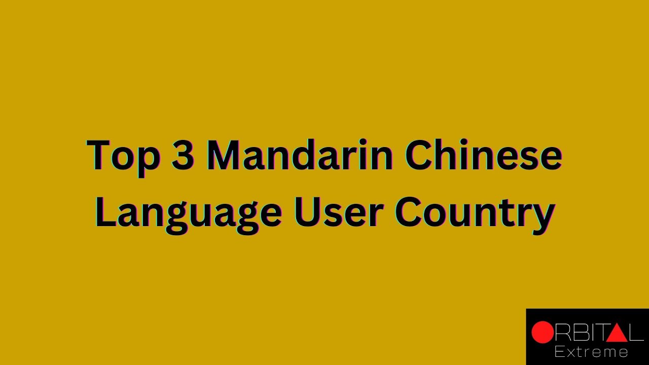 215. Top 3 Mandarin Chinese Language User Country - YouTube