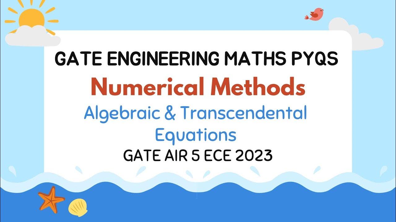 GATE Engg. Maths Previous Year | Numerical Solution of Algebraic ...