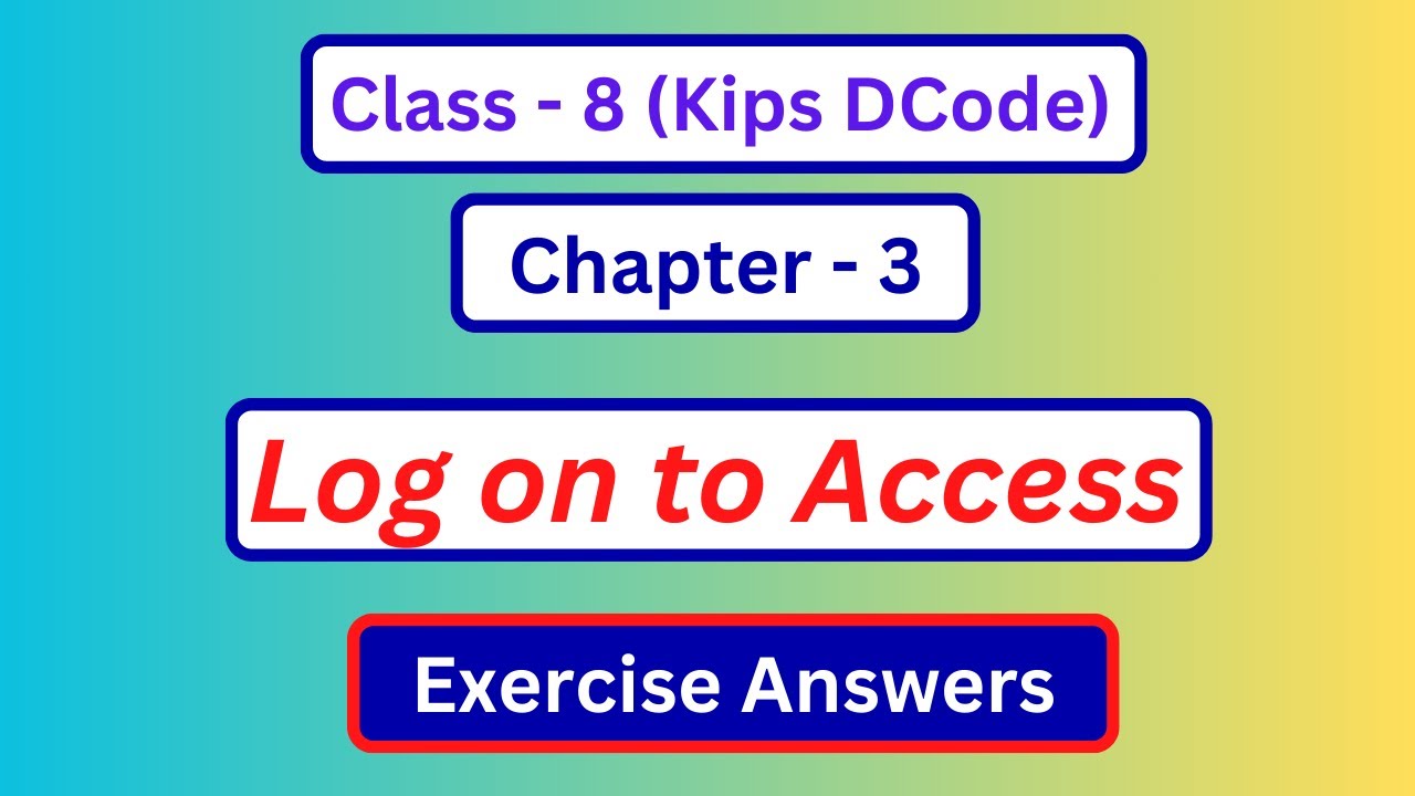 decode class 8 computer lesson 3 Question answer | class 8 computer ...
