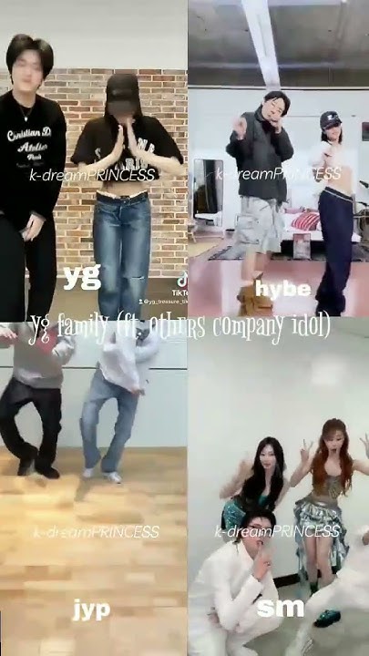 @YGEntertainment family ft. others company idol #ytshorts #yg #jyp #hybe #smtown #trending #kpop ...