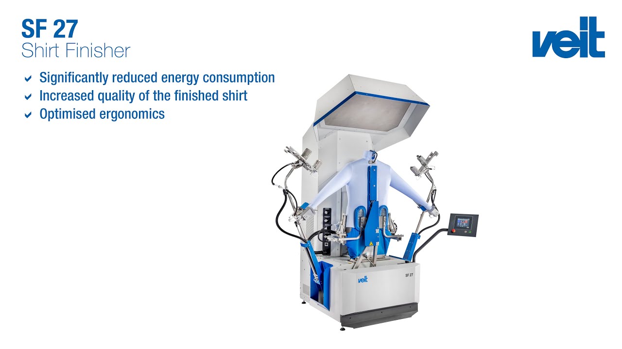 VEIT shirt finisher SF 27 application video - YouTube