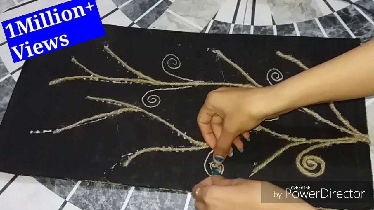 Beautiful Jute Work Wall Piece using Cardboard - YouTube