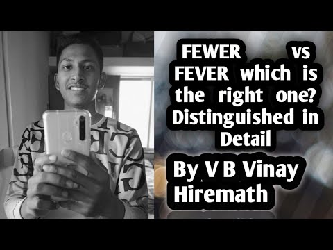 FEWER vs FEVER pronunciation & difference of words/By ...