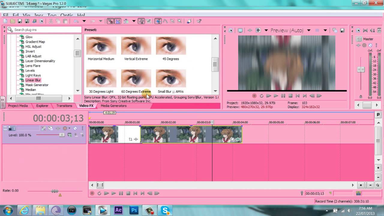 ♦ SV Tutorial ; FX Effects - TV Simulator & Linear Blur Effect - YouTube