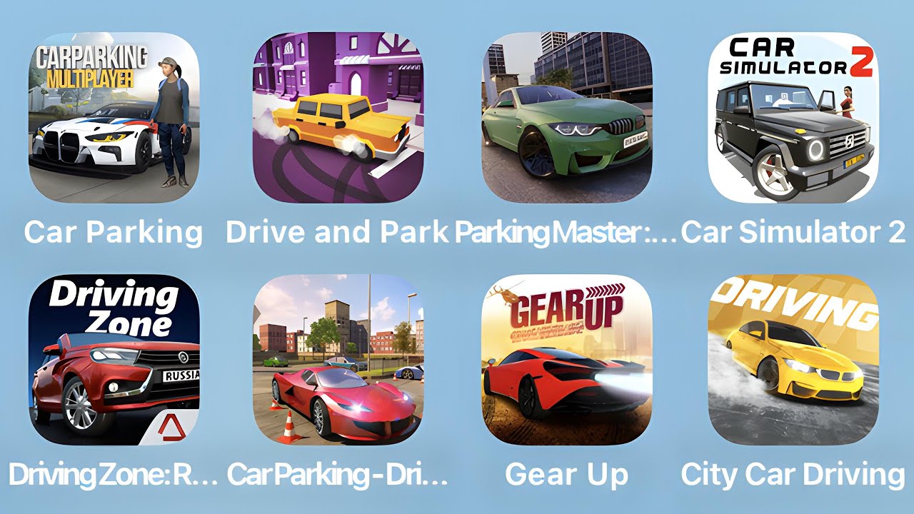 Car Parking, Drive and Park, Pakring Master, Car Simulator 2 and More ...