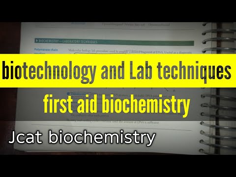 Biotechnology And common laboratory techniques|| first aid biochemistry ...