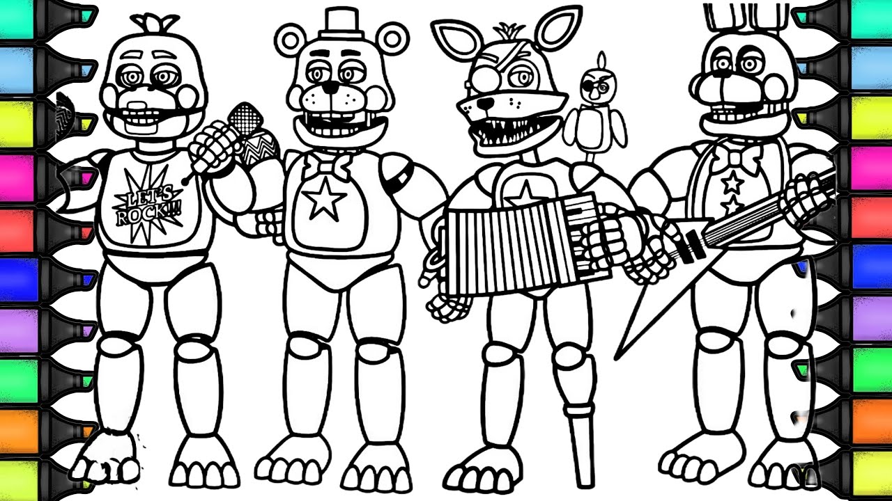 HOW TO COLOR FIVE NIGHTS At FREDDY'S Coloring Pages / FNAF 3 HELP ...