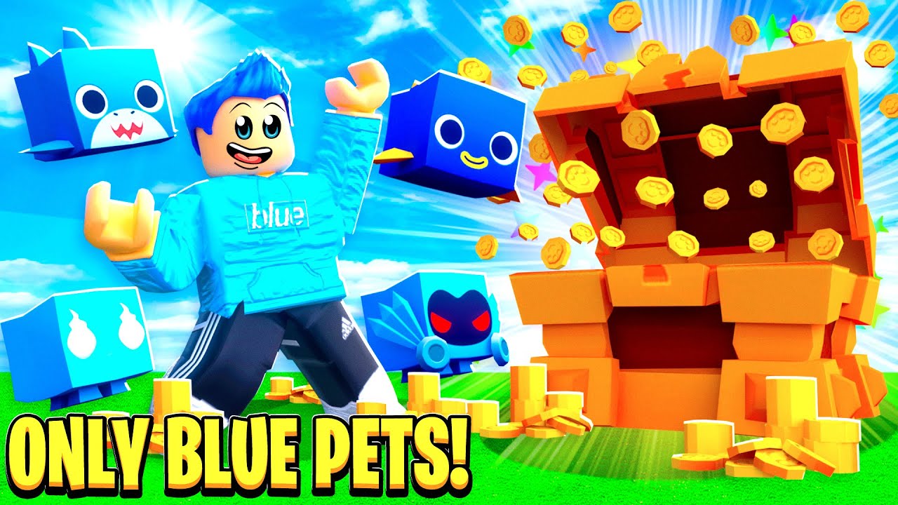 Using ONLY BLUE PETS To BEAT PET SIMULATOR X!! - YouTube