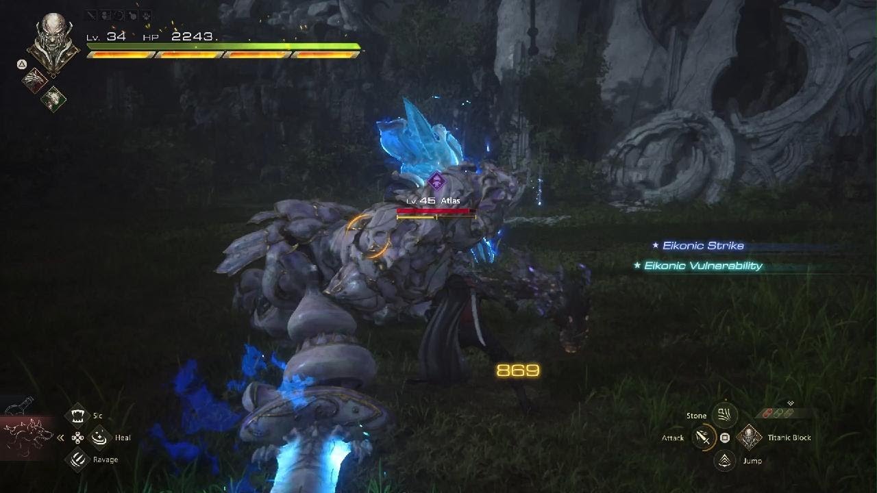 FINAL FANTASY XVI - ATLAS BOSS FIGHT LOW LEVEL - YouTube