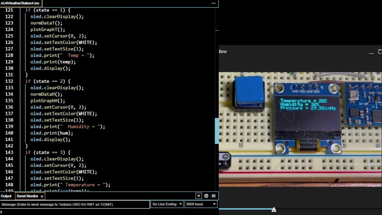 Homework for: Arduino Uno R4 WiFi LESSON 60: Portable Barometric Pressure Weather Station ...