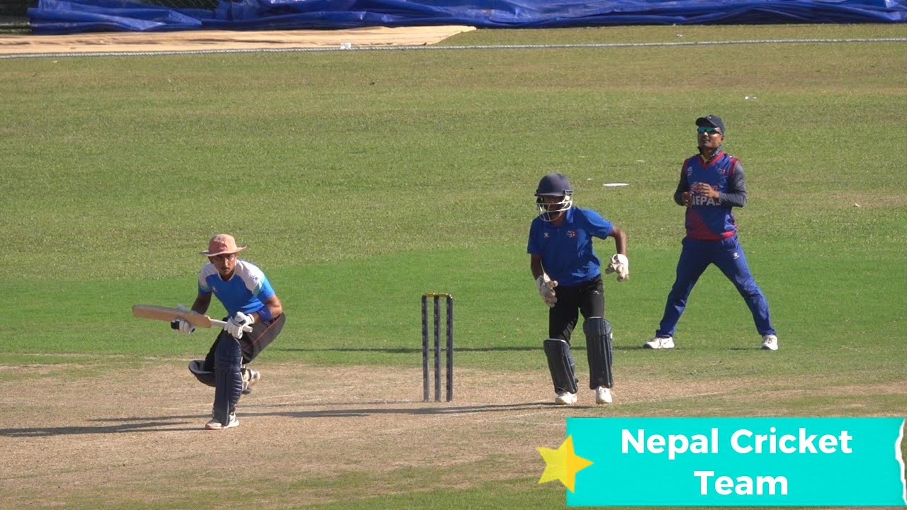 Nepal Cricket Team Practice Match in TU Ground | Rohit Vs Dev Khanal ...