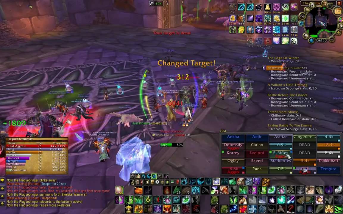 Noth the Plaguebringer in Heroic Naxxramas - YouTube