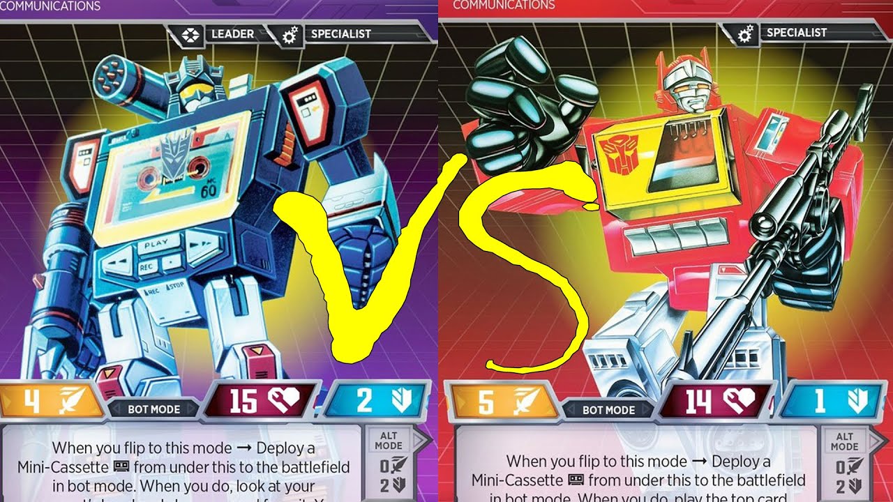 Soundwave Versus Blaster! Transformers Trading Card Game TCG - YouTube