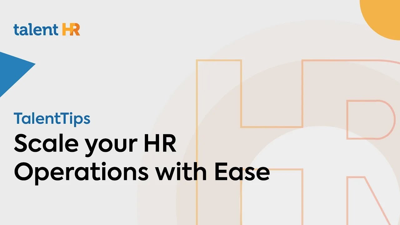 Scale your HR Operations with Ease - TalentHR - YouTube