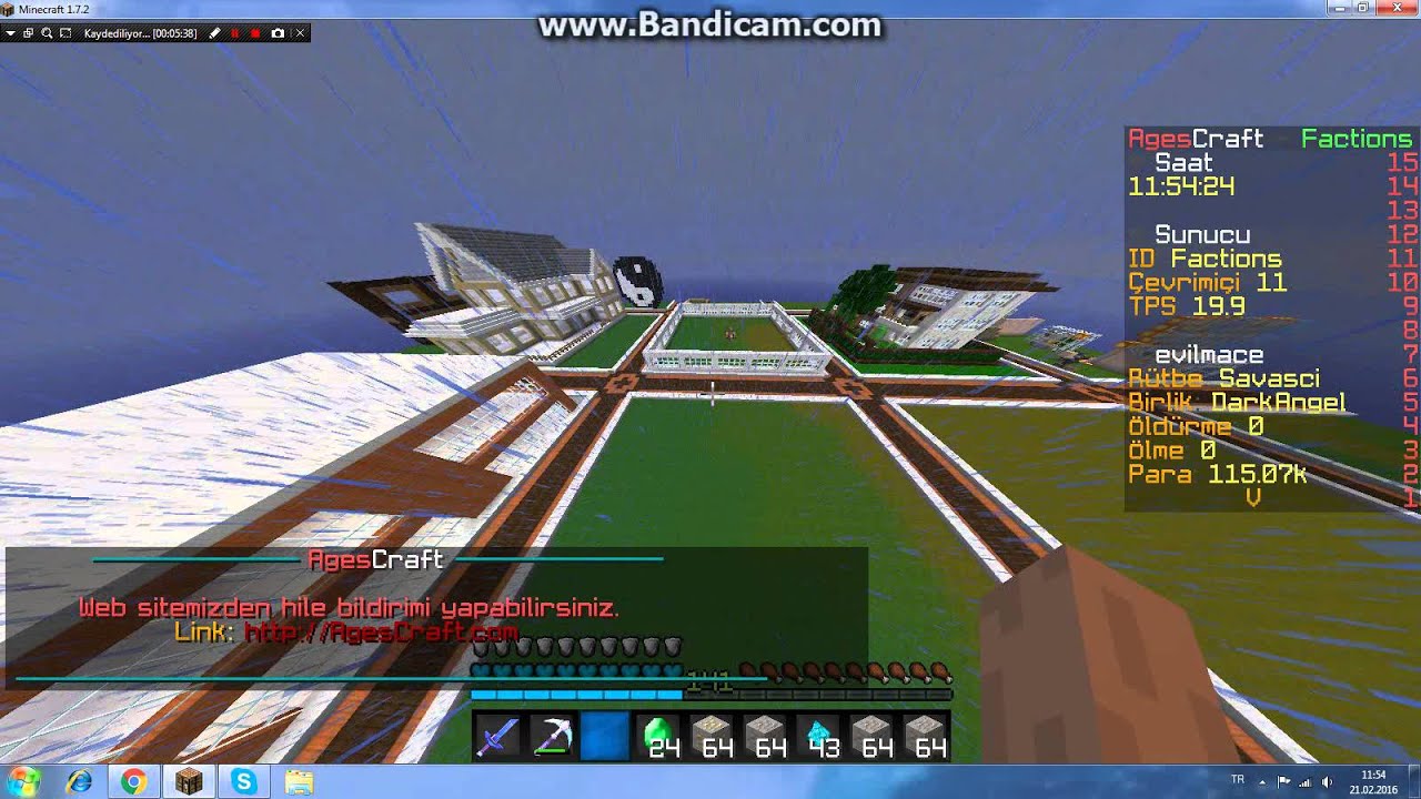 Minecraft Rutbeli Server! Yakında Hub! IP : mc.agescraft.com - YouTube
