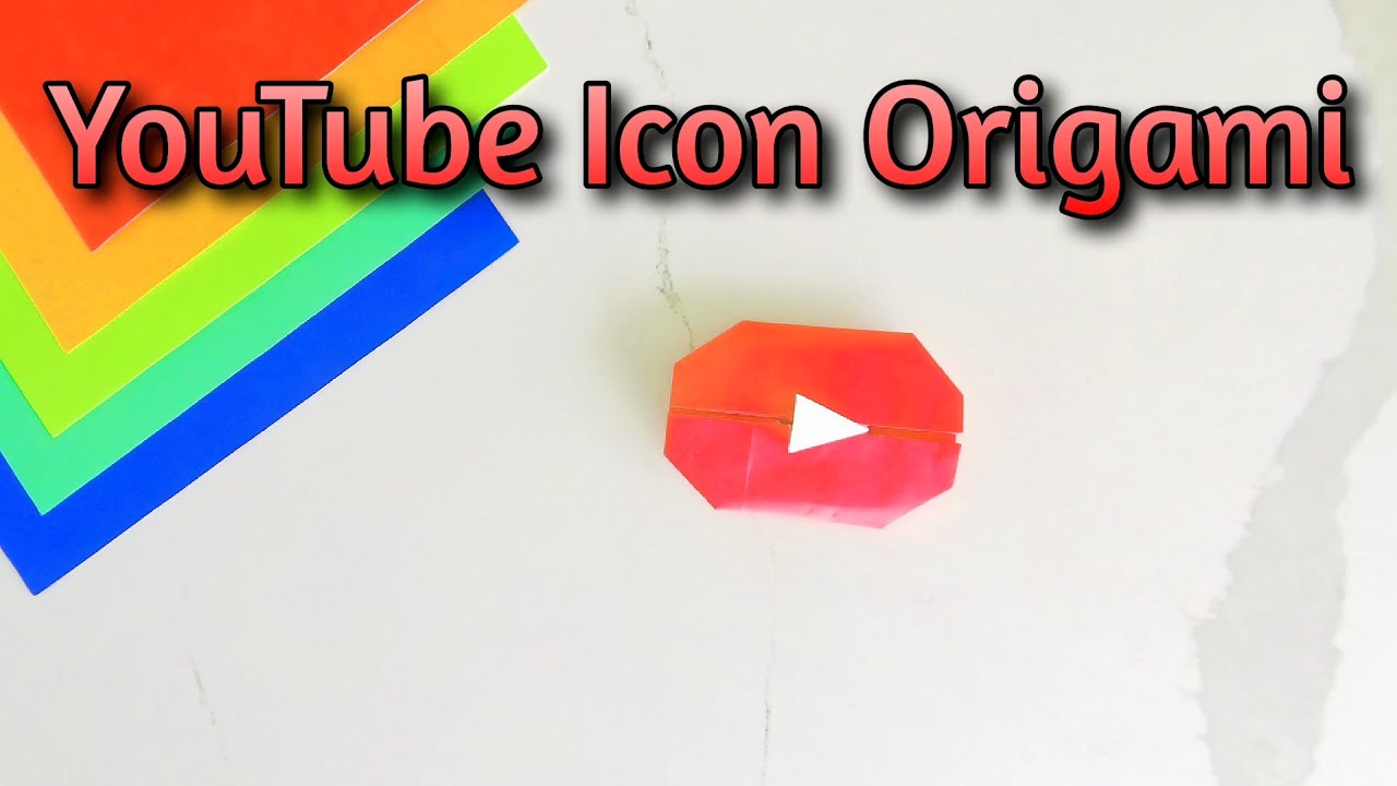 Paper Craft YouTube Icon - Very EASY Origami - YouTube