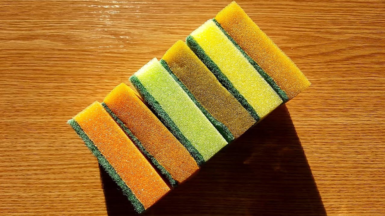 Bleached vs Regular sponges - dry, damp & soapy |WATCH IN HD| ig @asmr ...