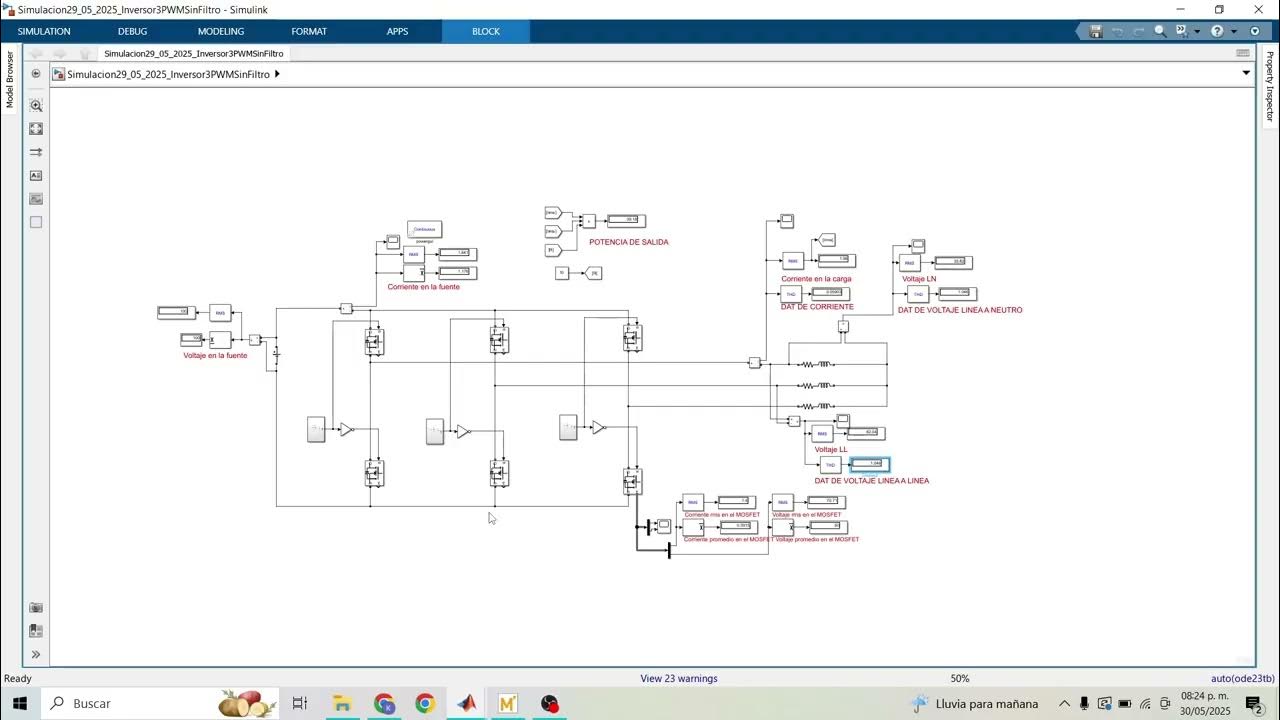INVERSOR TRIFÁSICO P1: ANALISIS MATEMÁTICO EN MATHCAD Y CONFIGURACION DE PWM EN MATLAB SIMULINK ...