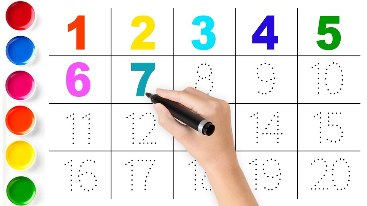Counting Numbers | write and read numbers | 123 learning for kids | 1 ...