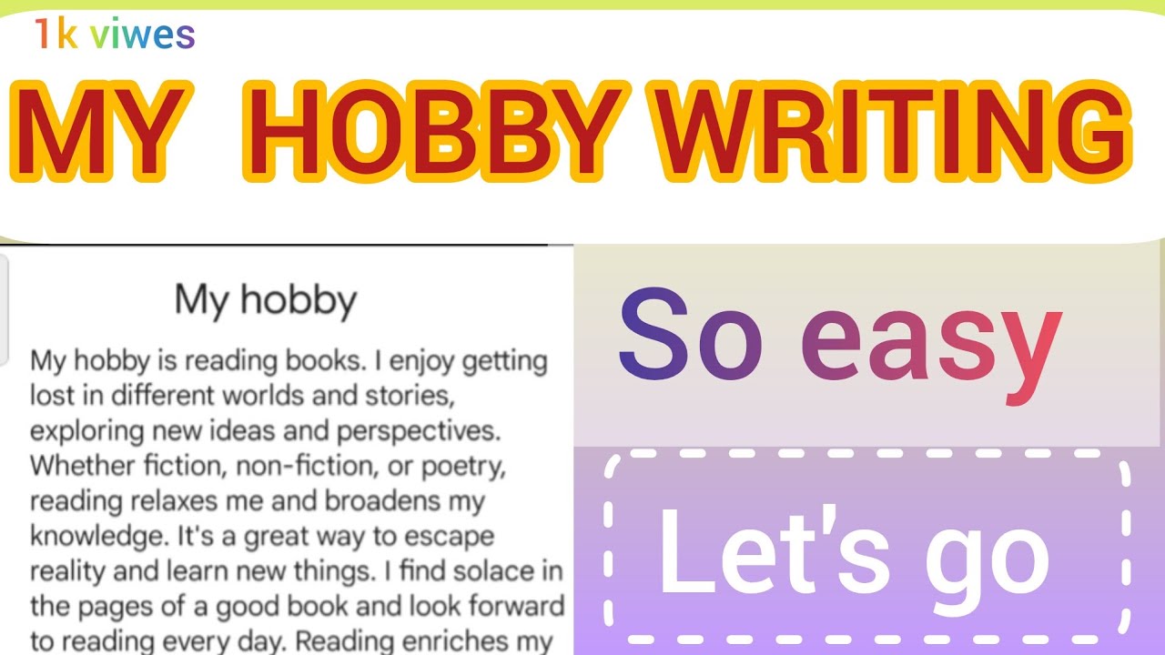 My hobby writing। Paragraph। Story writing। #myhobbies #writing # ...
