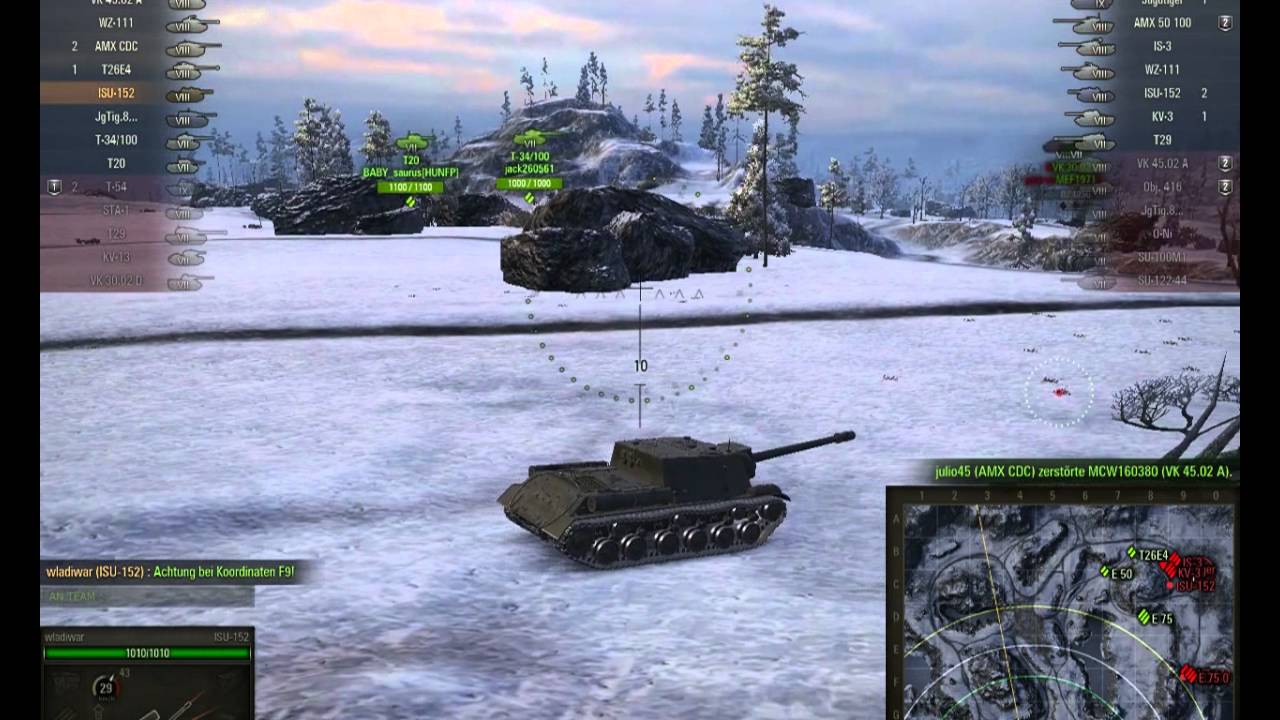 WoT - ussr - ISU -152 map: mannerheim line - YouTube