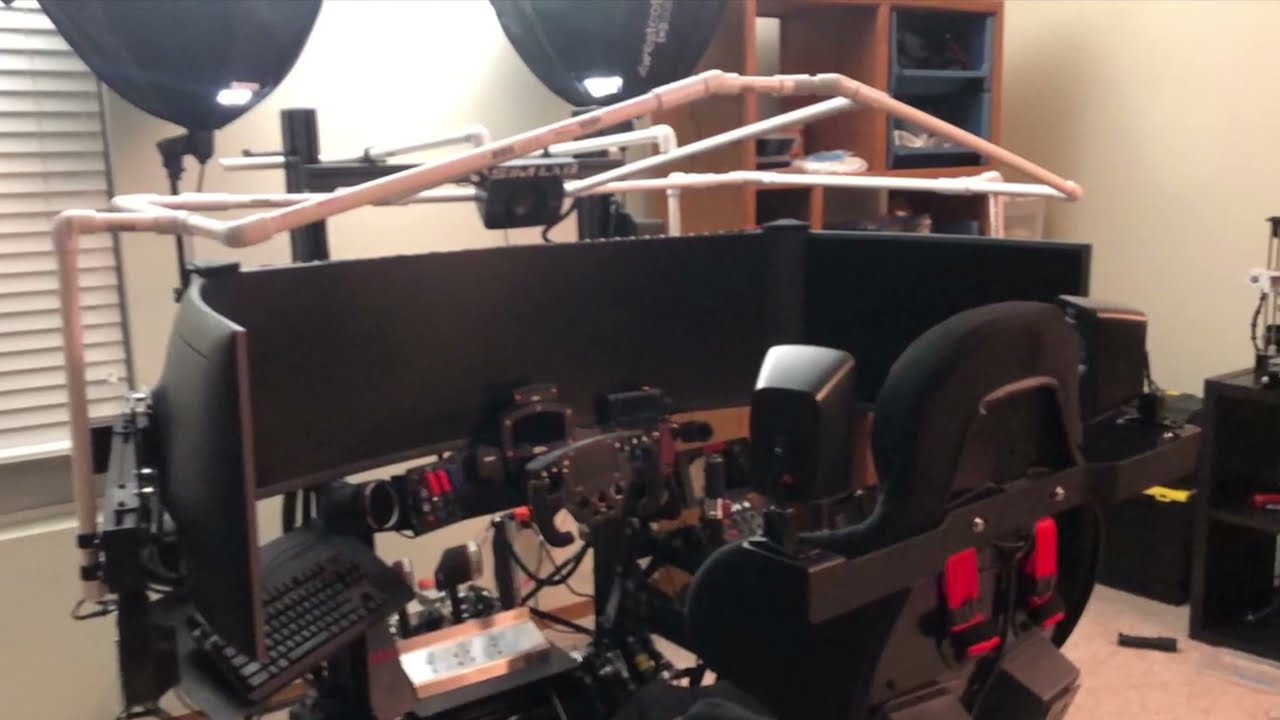 The process for the floating canopy on the sim rig - YouTube