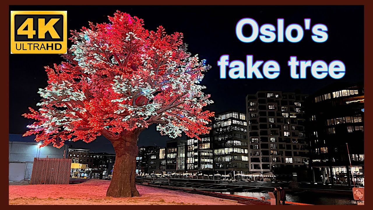 Oslo's artificial Tree- The Oslo Tree - 125000 leds, 14m tall and 27 ...