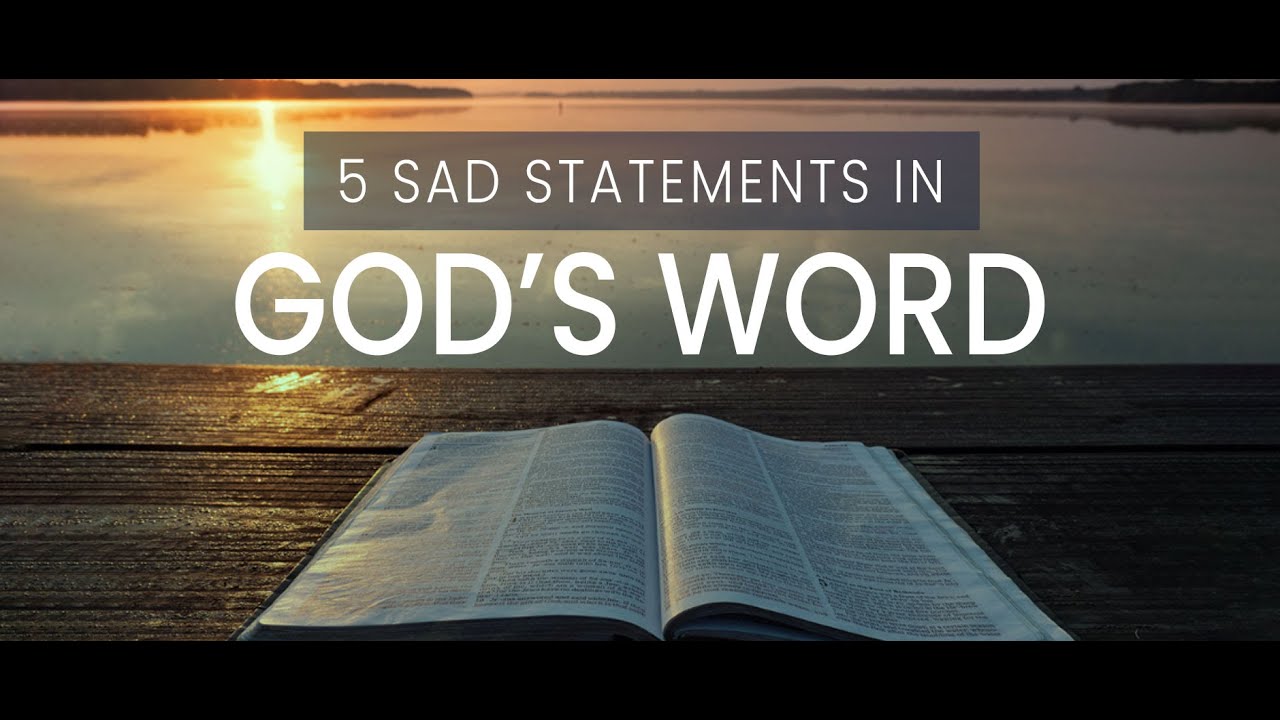 5 Sad Statements in God's Word - Allen Domelle sermons - YouTube