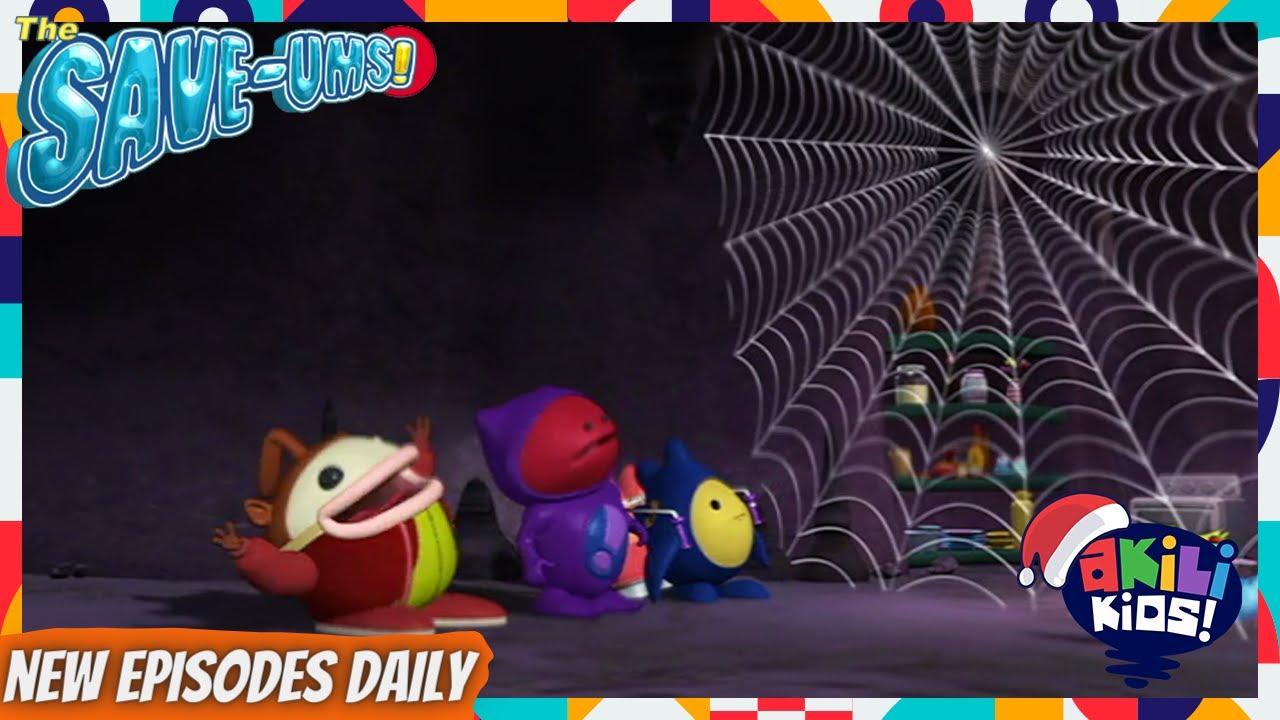The Save Ums | The Extra Icky Spider Web | Akili Kids! - YouTube