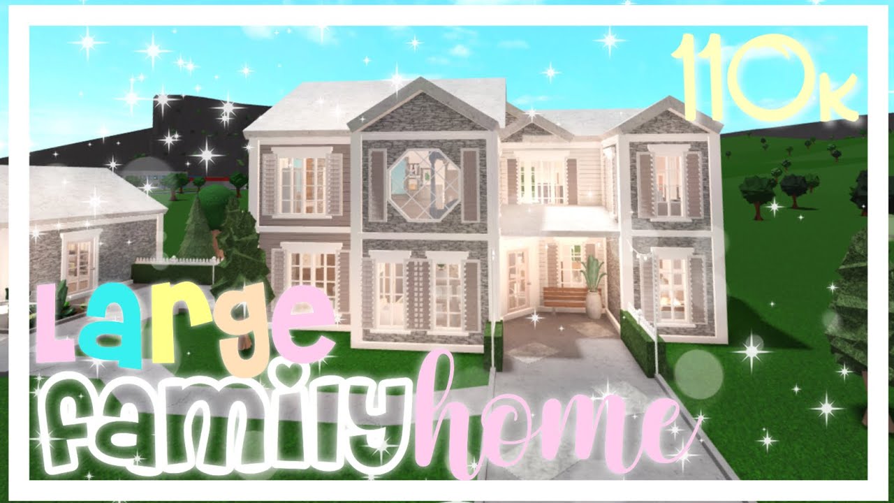 Large Family Home||(With Pool!)||110k||Welcome To Bloxburg||Speedbuild ...
