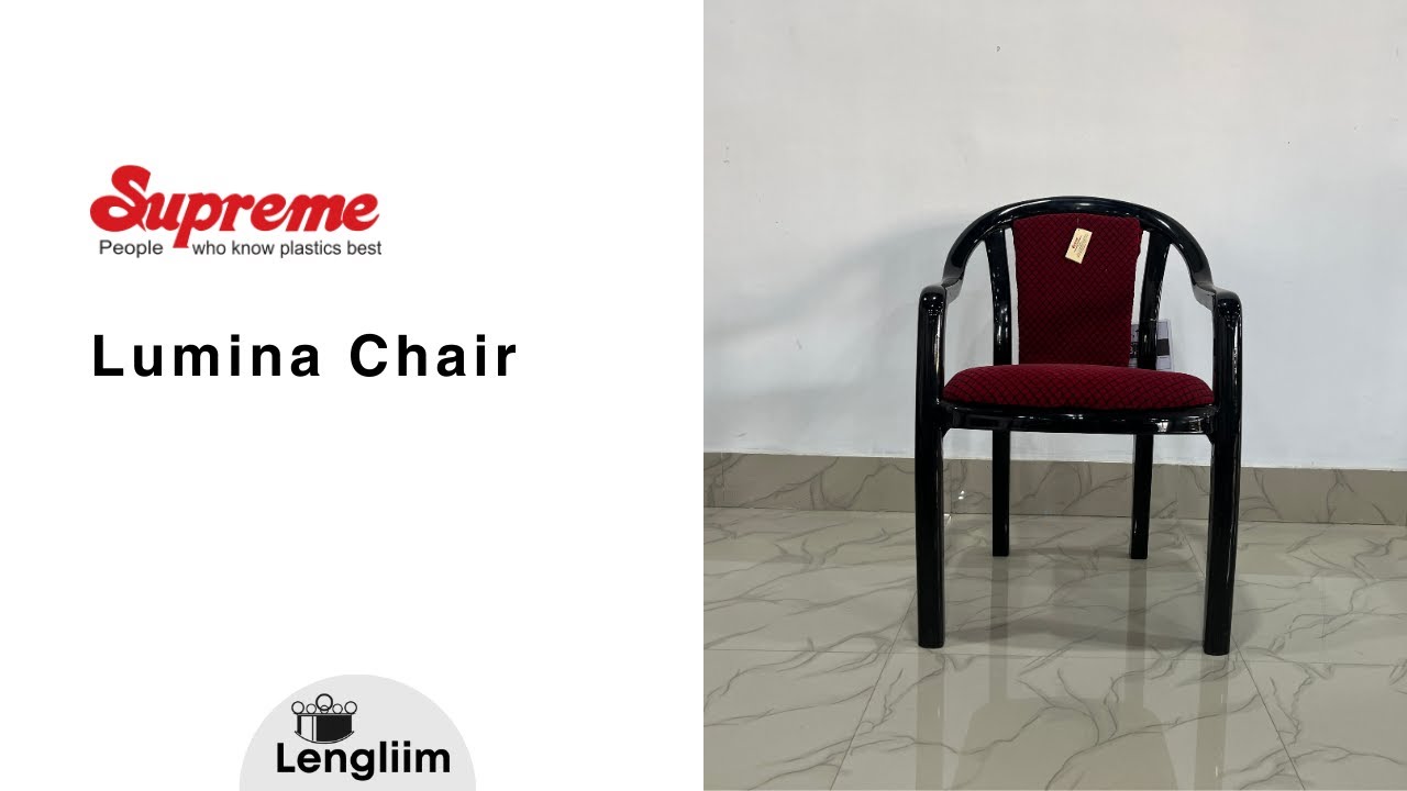 Supreme Furniture Ornate Plastic Chair (Black/Red) - YouTube