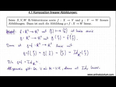 Komposition linearer Abbildungen - Mathematik Videos & Übungen - YouTube