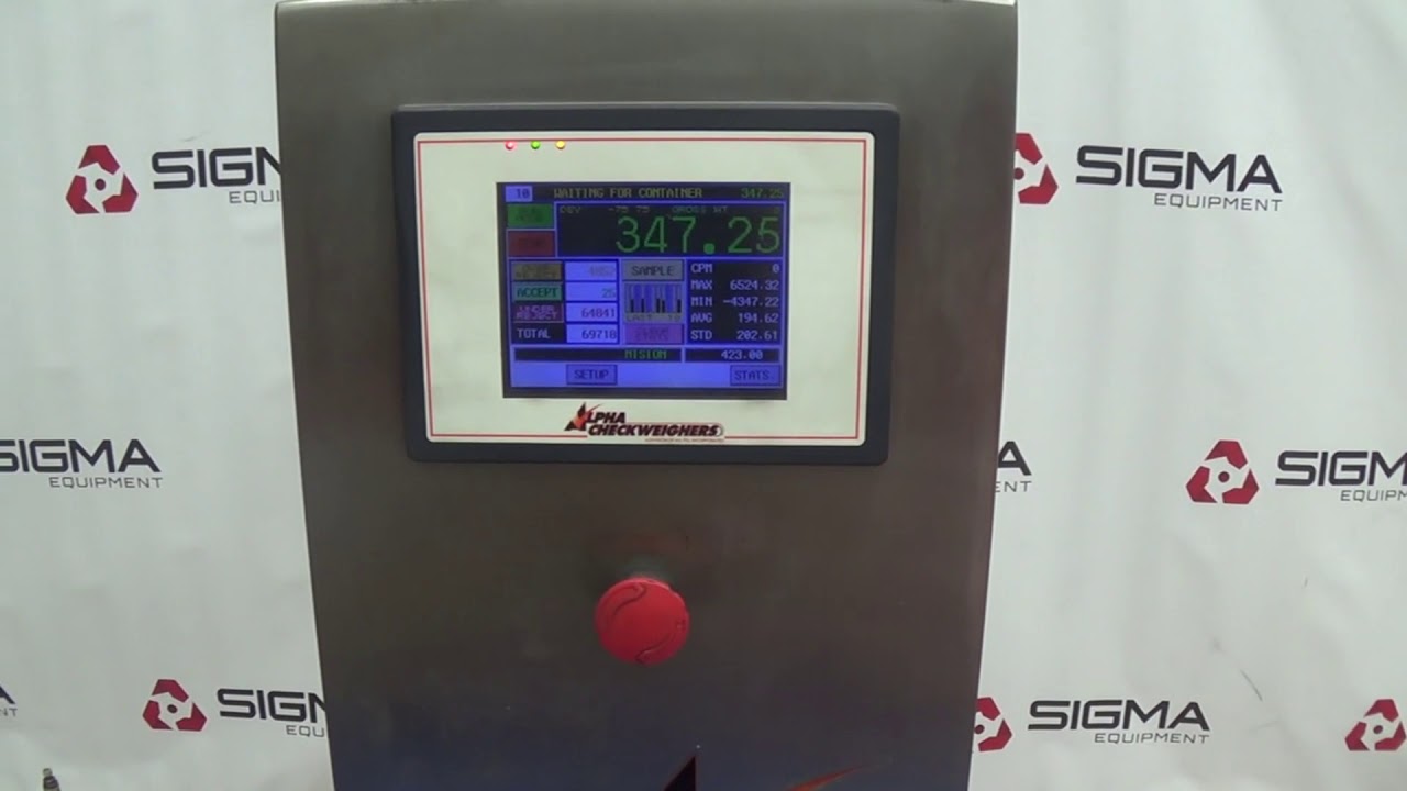 H3205 All-Fill Alpha Checkweighers PW-12 Checkweigher SIGMA Equipment ...