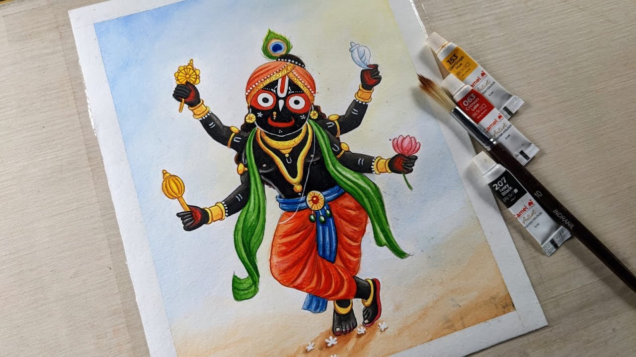 Lord Jagannath Painting Drawing || Water colour Painting || Ratha Yatra ...