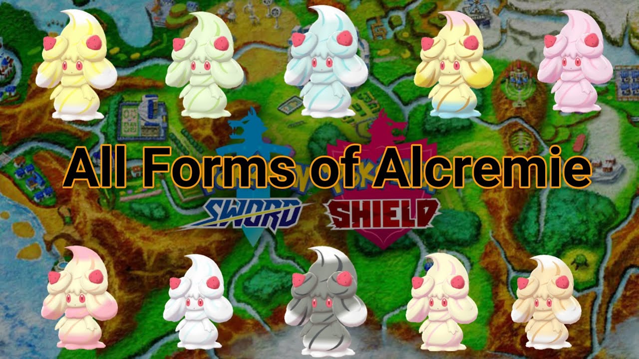 All Forms of Alcremie - Pokemon Sword and Shield+DLC - YouTube
