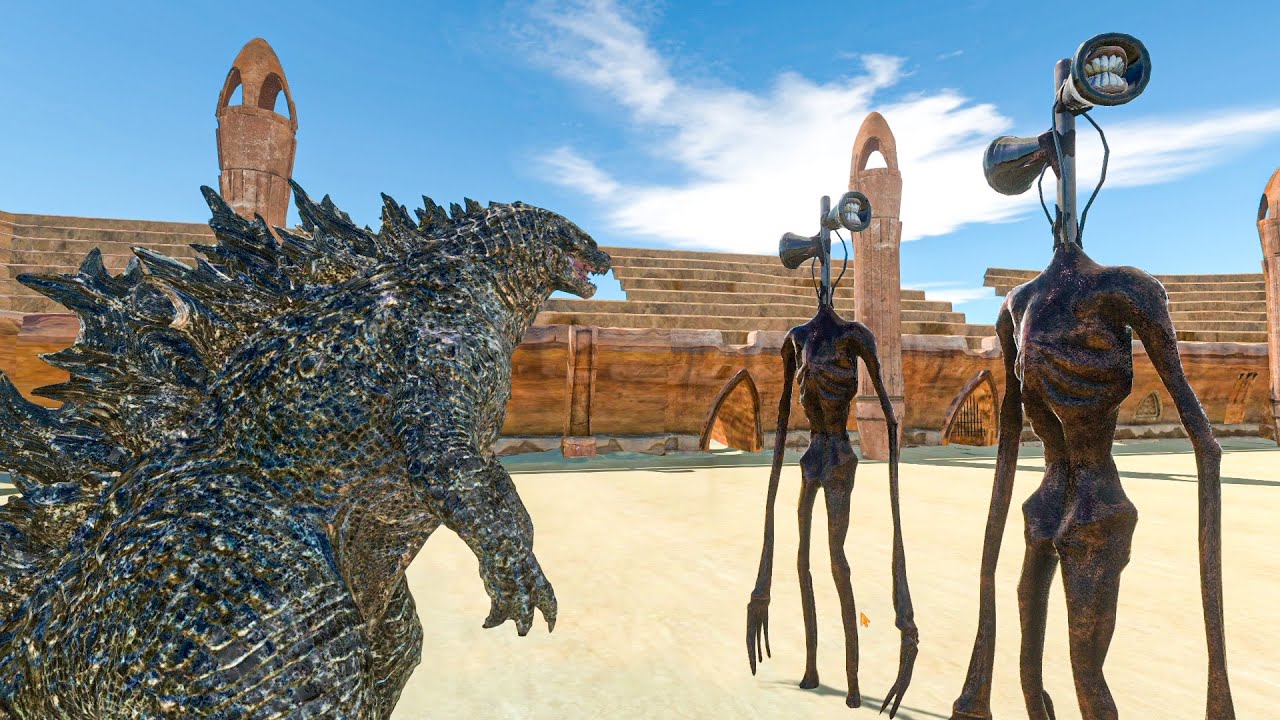 Amazing Battle of Godzilla and Siren Head - ARBS Godzilla Mods - YouTube